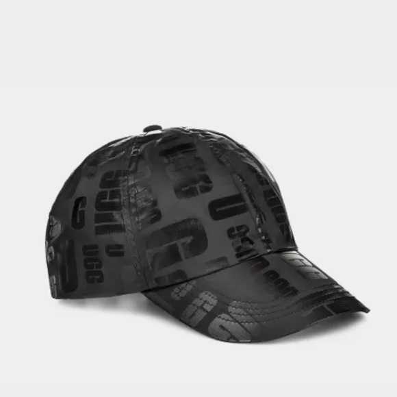UGG | Accessories | Ugg Black Nylon Logo Baseball One Size Hat Cap ...